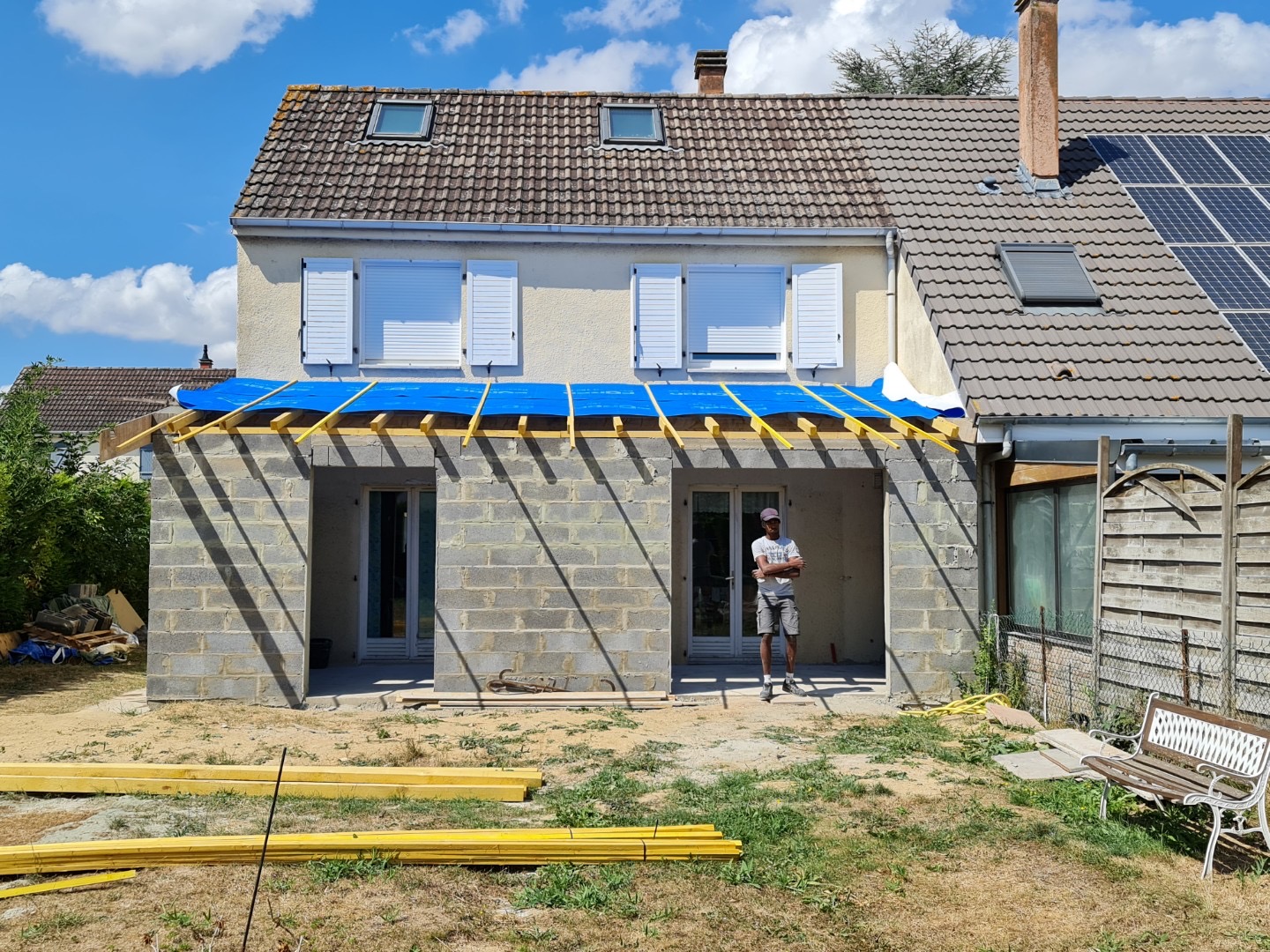 Extension de maison individuelle en parpaing - Annezin - CL Construction